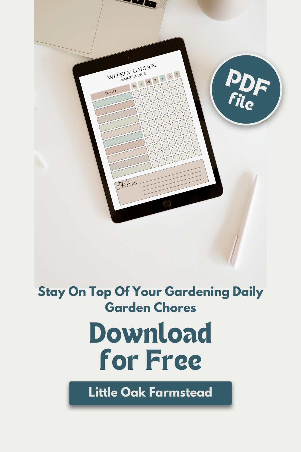 FREE Weekly Gardening Task Printable - Real and Rustic