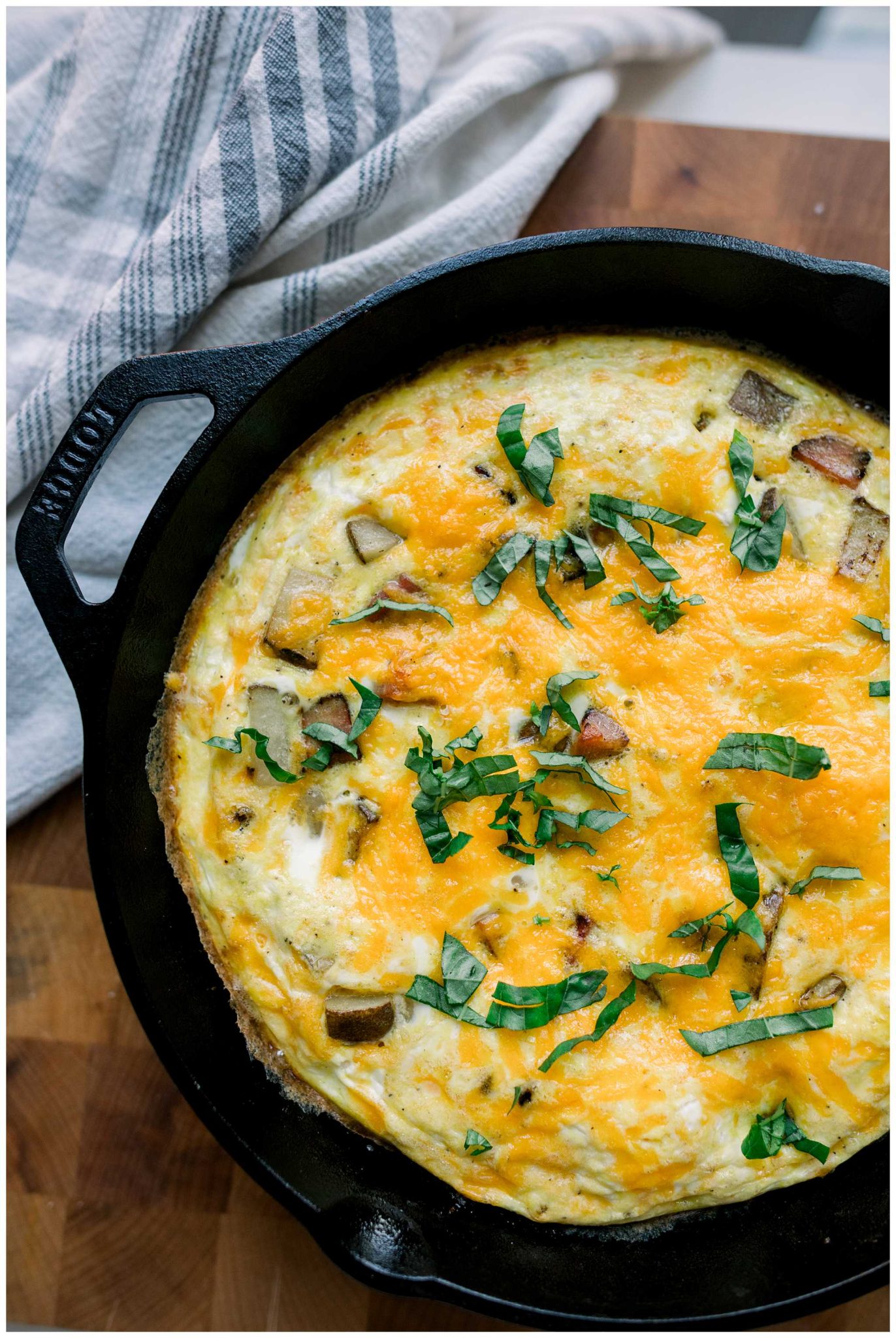 Ham And Potato Frittata - Real and Rustic