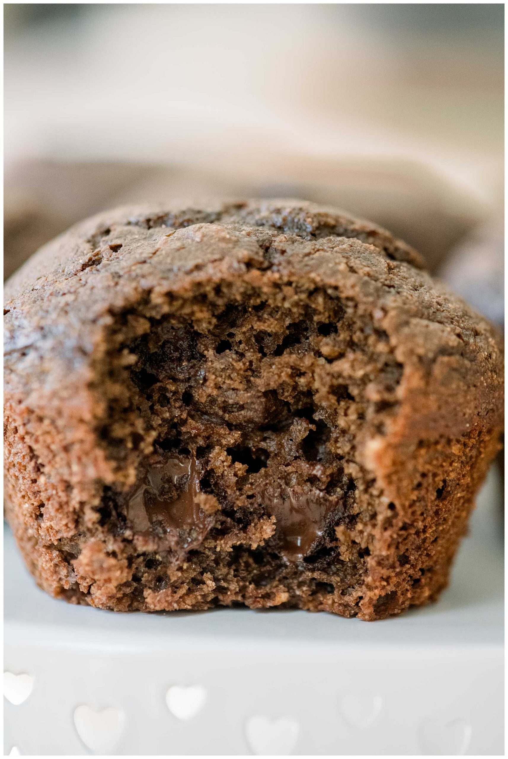 Double Chocolate Muffins Made With Fresh Milled Flour - Real and Rustic